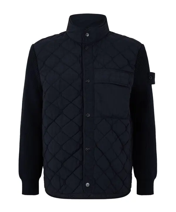 Stone Island Stand Collar Hybrid Jacket - No