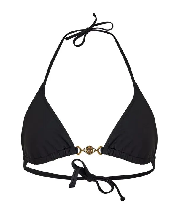 Versace Halter Bikini Top - Black