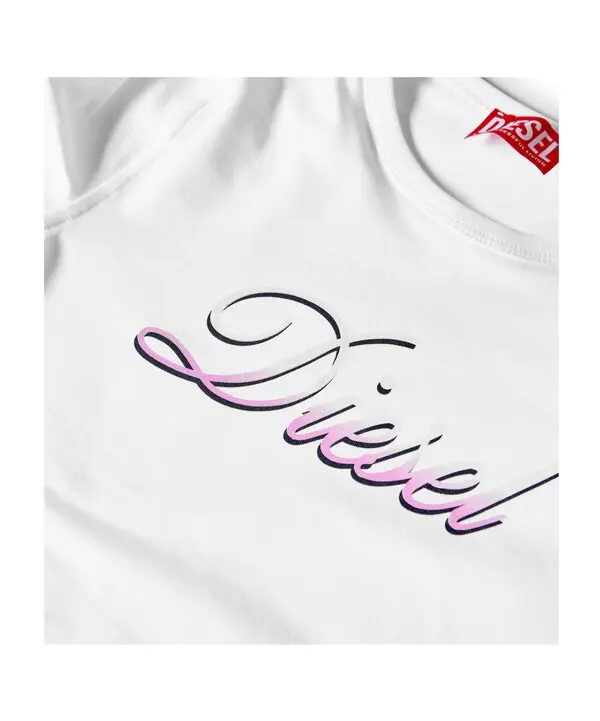 DIESEL® Cropped T-shirt With Defined Neckline