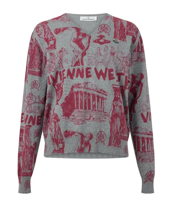 VIVIENNE WESTWOOD Long-sleeve Knit Sweater - Gray