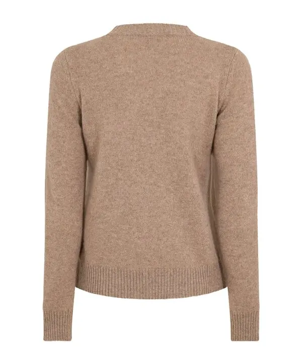Max Mara Animal Print Crew Neck Sweater