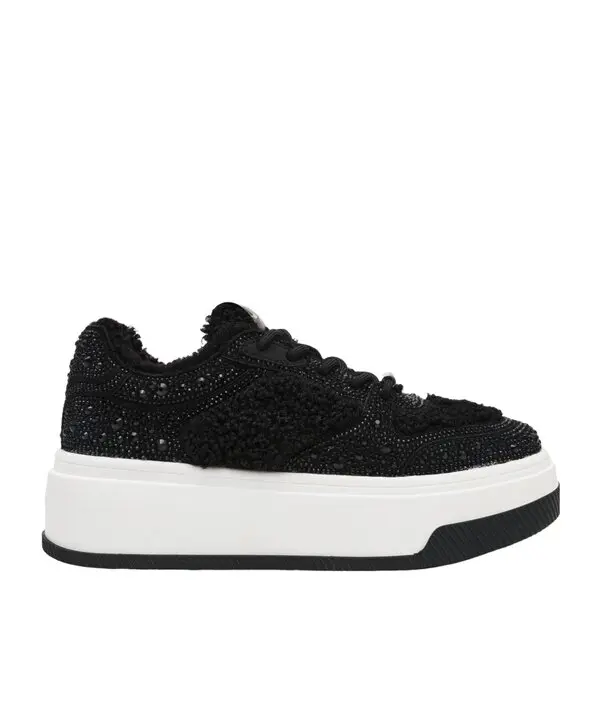 Steve Madden Embellished Fluffy Platform Sneakers