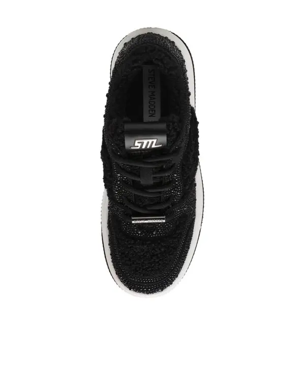 Steve Madden Embellished Fluffy Platform Sneakers