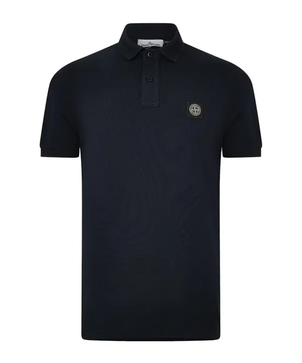 Stone Island Cotton Compass Logo Polo Shirt
