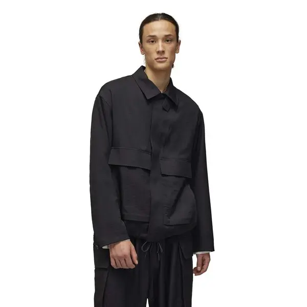 Y3 Cropped Collared Overshirt Jacket