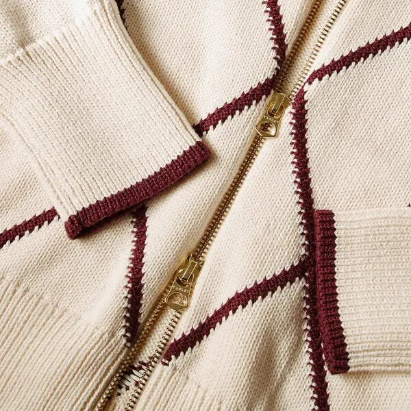 Varley Long Sleeve Zip Up Knit Top