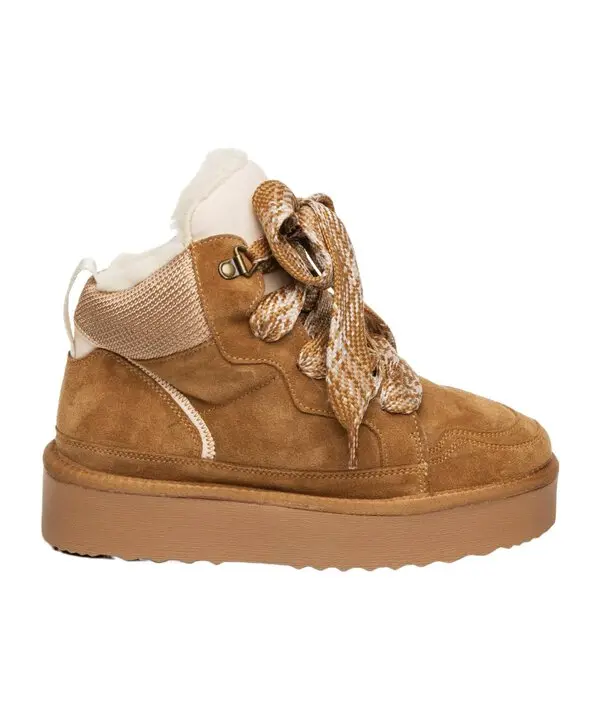 Steve Madden Suede Platform Snow Boots - Brown