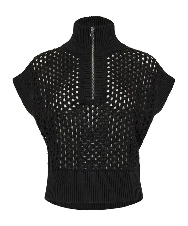 Varley Half-zip Knit Top - Black