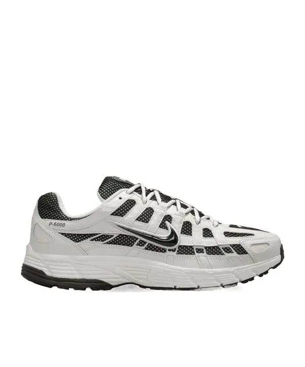 Nike White And Black Color-blocked Retro Sneakers - Gray