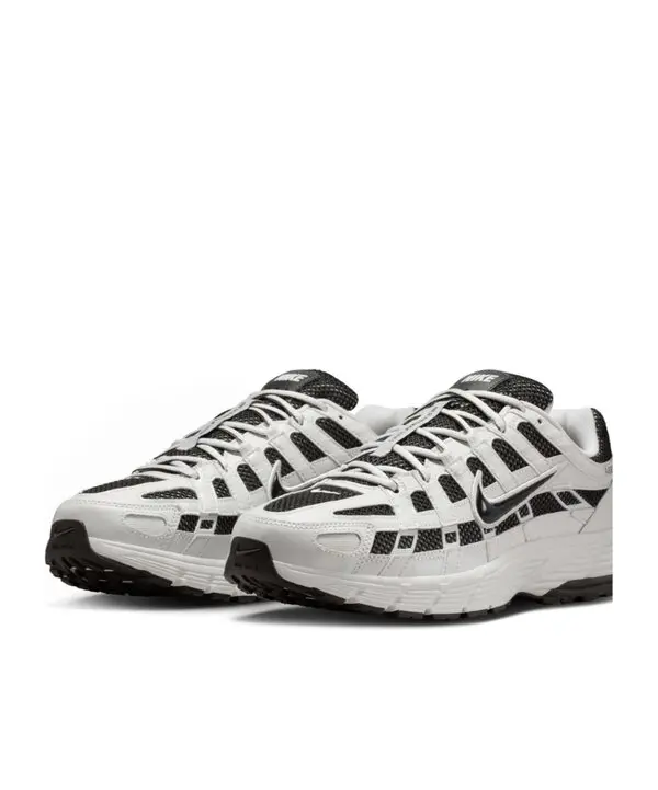 Nike White And Black Color-blocked Retro Sneakers - Gray
