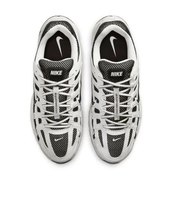 Nike White And Black Color-blocked Retro Sneakers - Gray