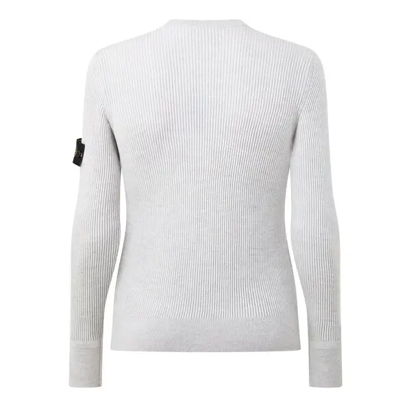 Stone Island Crew Neck Knit Sweater - White