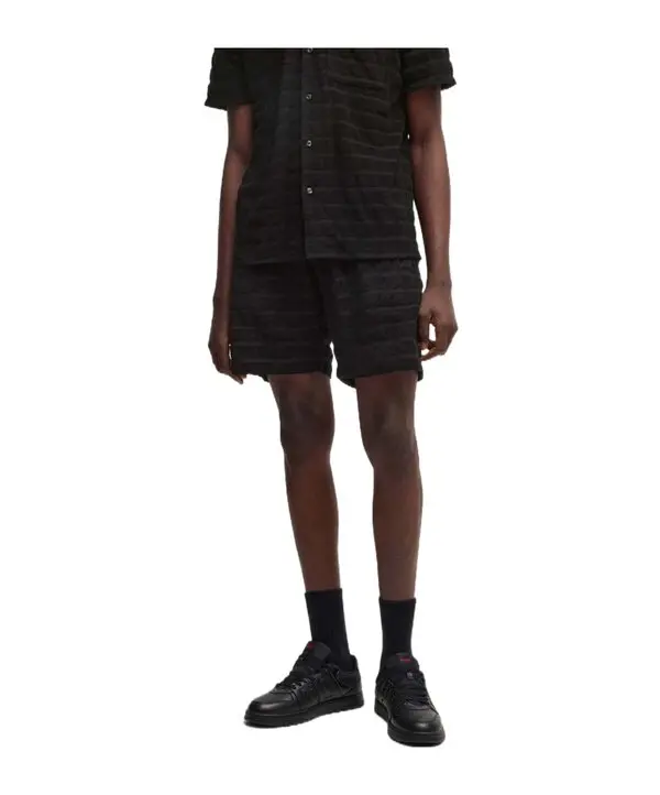 Hugo Boss Dutowel Striped Relaxed Fit Shorts
