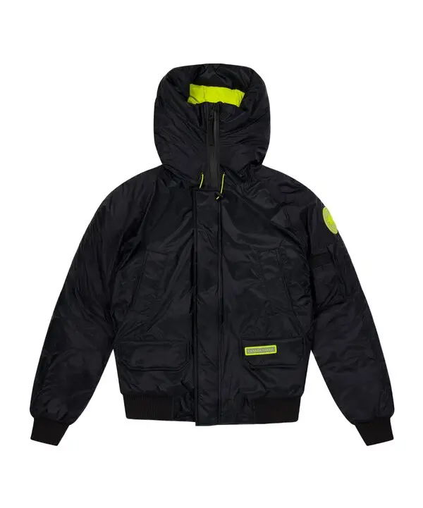 Canada Goose Cropped Bomber Jacket With Neon Accents
