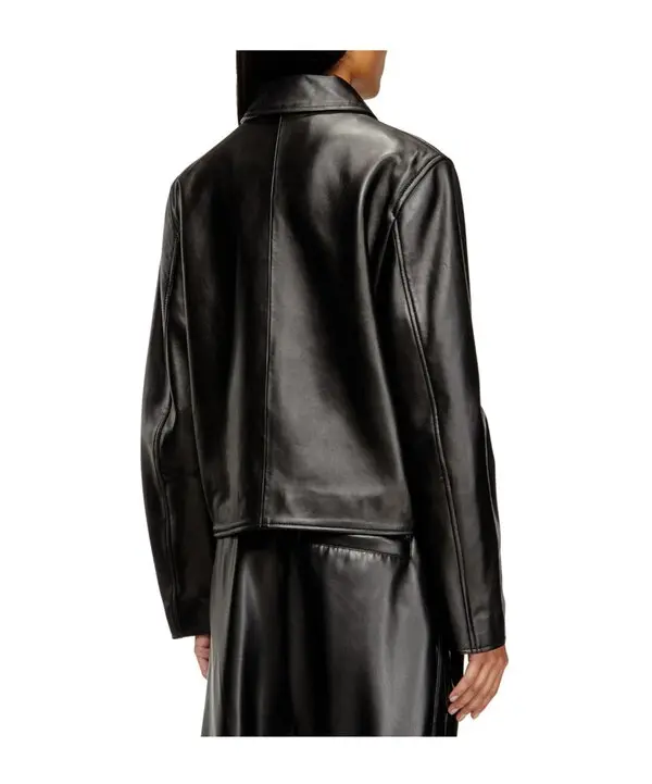 DIESEL® Simple And Versatile Leather Jacket