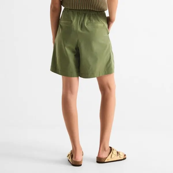 Varley Twill Cotton Pleated Shorts