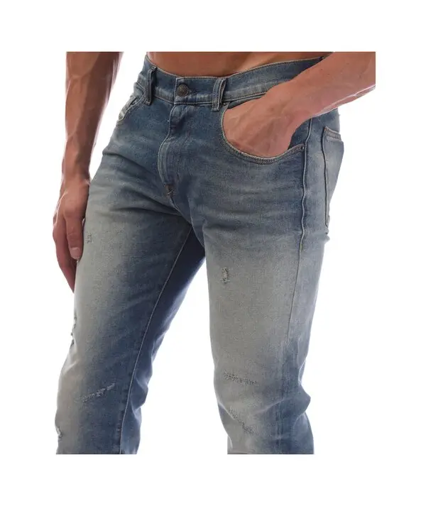 DIESEL® Loose Tapered Jeans With Distressed Finish