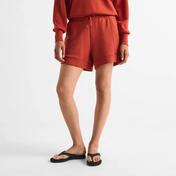 Varley Drawstring Fleece Shorts - Red