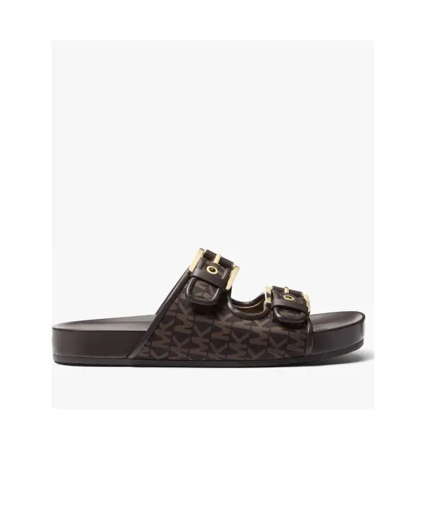 Michael Kors Buckled Logo Slides