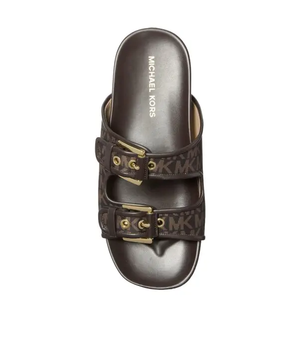 Michael Kors Buckled Logo Slides