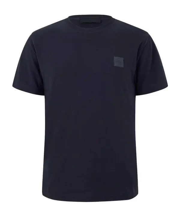 Stone Island Crew Neck Cotton T-shirt - Black