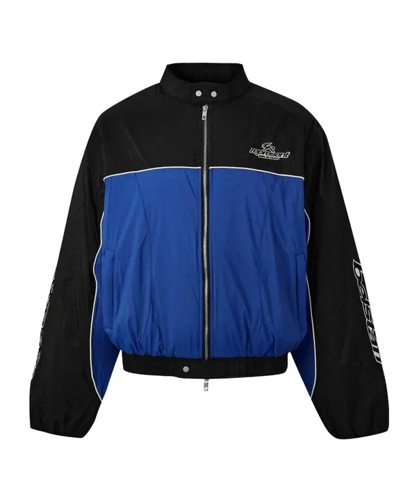 REPRESENT Bomber Jacket With Ribbed Trims And Zip-front Closure
