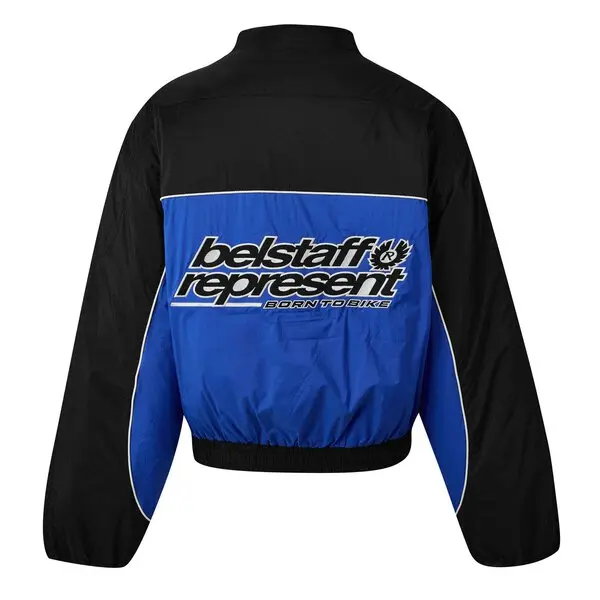 REPRESENT Bomber Jacket With Ribbed Trims And Zip-front Closure