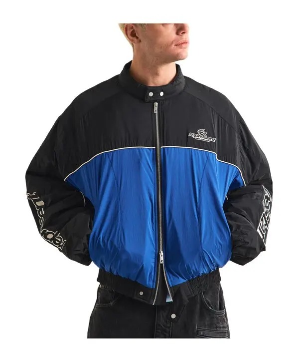 REPRESENT Bomber Jacket With Ribbed Trims And Zip-front Closure