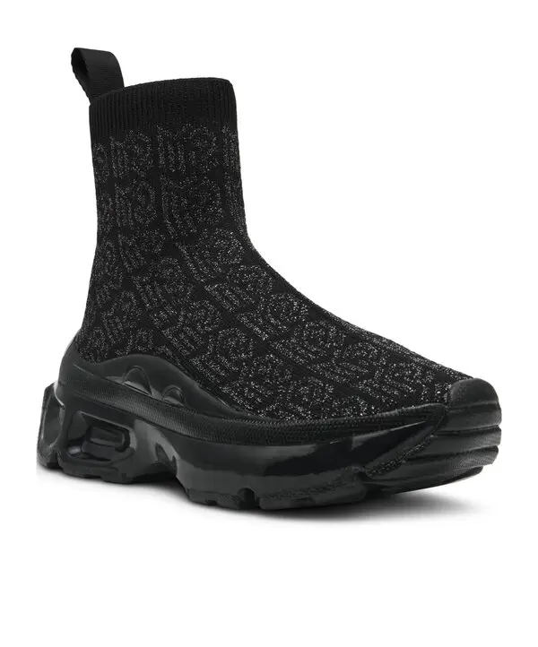 Steve Madden Jacquard Knit Sock-style Sneakers With Chunky Soles