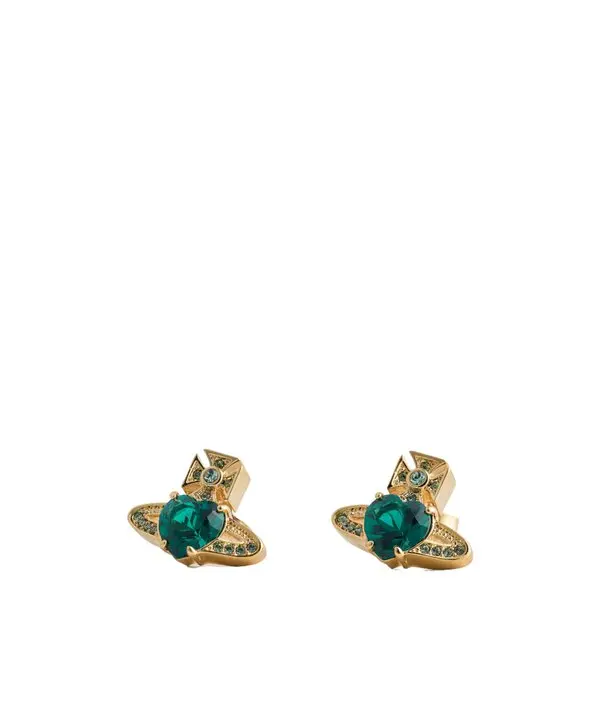 VIVIENNE WESTWOOD Shining Crystal Earrings - Green