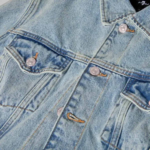 7 For All Mankind Collared Long Sleeve Denim Jacket