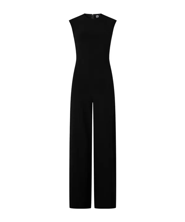 Norma Kamali Sleeveless Round Neck Jumpsuit - Black