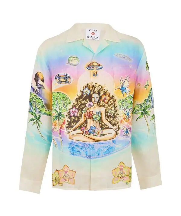 Casablanca Printed Long-sleeve Shirt