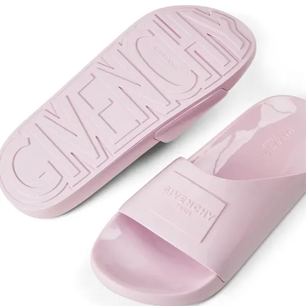 Givenchy Giv Label Pool Sliders - Pink