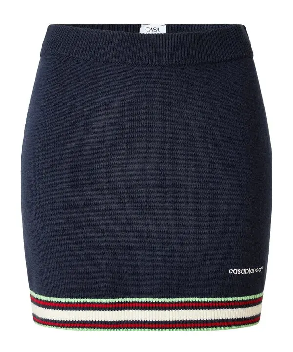 Casablanca Knit Logo Detail Mini Skirt