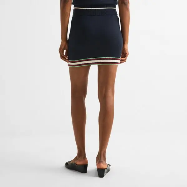 Casablanca Knit Logo Detail Mini Skirt