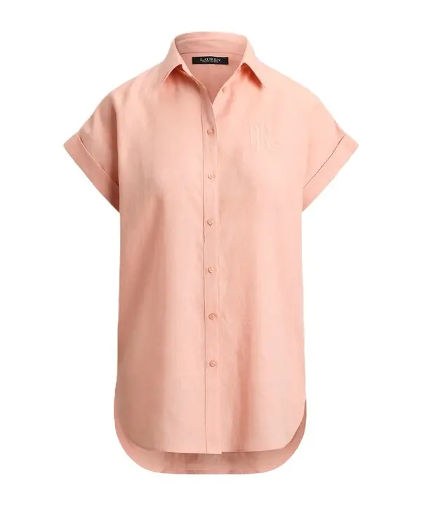 Ralph Lauren Short Sleeve Embroidered Shirt - Pink