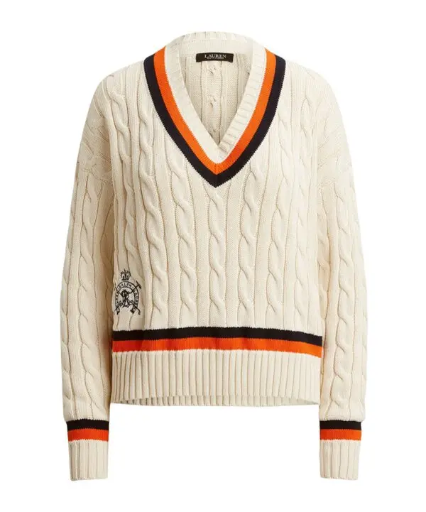 Ralph Lauren Cable-knit V-neck Sweater