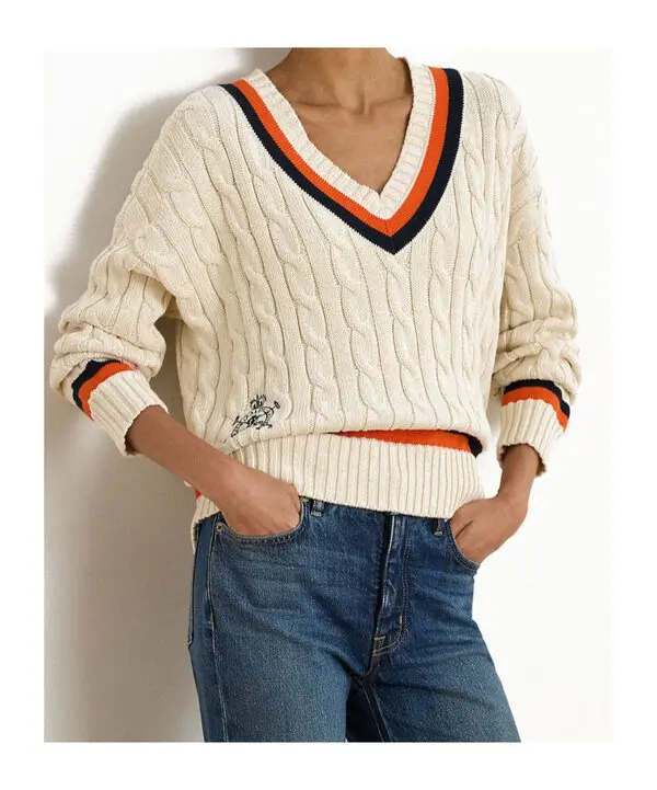 Ralph Lauren Cable-knit V-neck Sweater