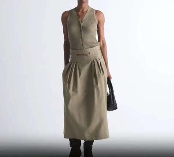 Max Mara Mxm Tempio Maxi Skirt - Khaki