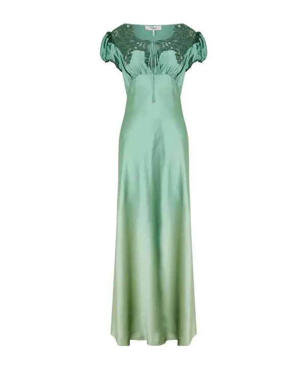 Chloé Silk Long Maxi Dress