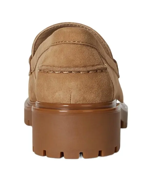 Ralph Lauren Round Toe Loafers With Metal Logo Detail