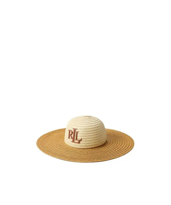 Ralph Lauren Logo-appliqué Straw Sun Hat - Nude
