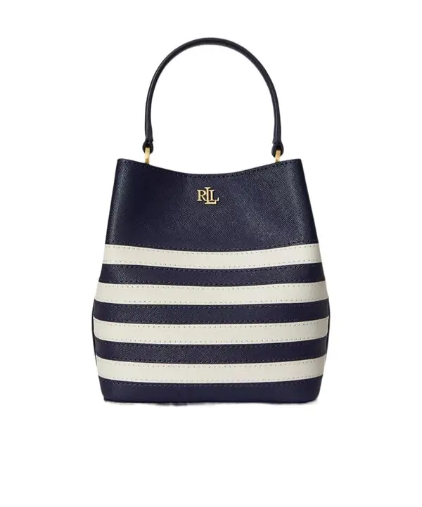 Ralph Lauren Striped Leather Satchel