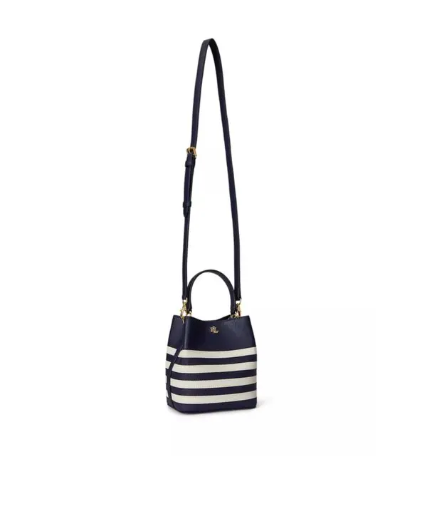 Ralph Lauren Striped Leather Satchel
