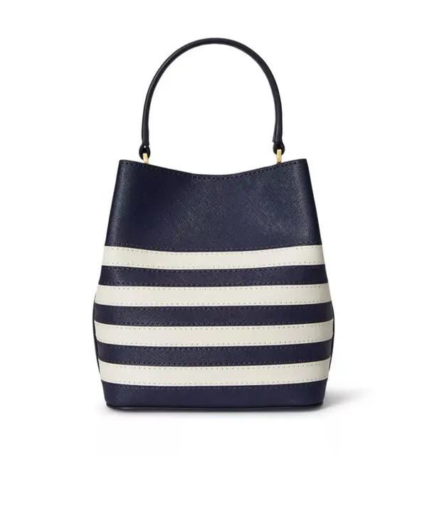 Ralph Lauren Striped Leather Satchel