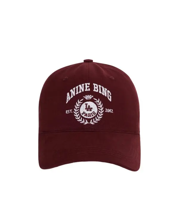 ANINE BING Printed Baseball Cap - Brown