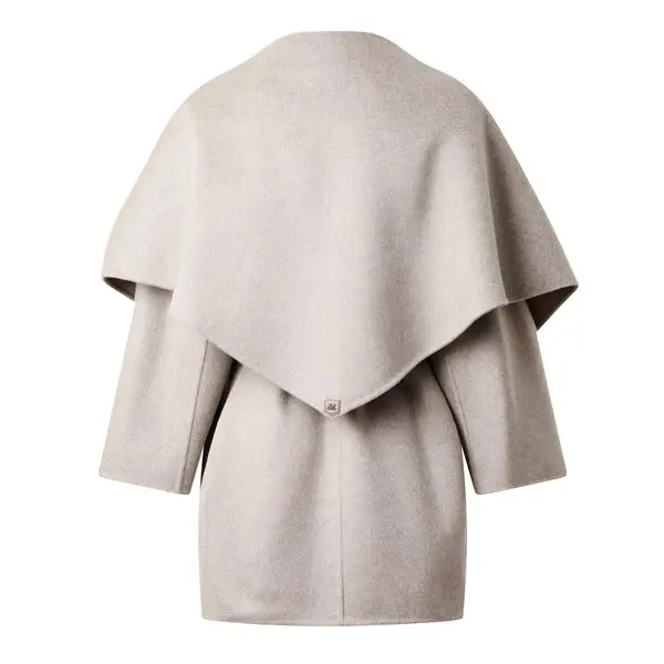 Max Mara Detto Wool Blend Wrap Coat - Nude