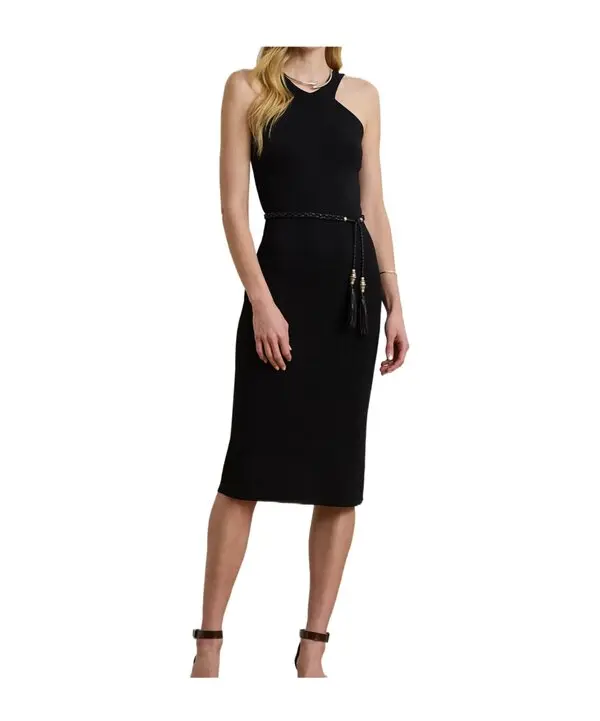 Ralph Lauren Rib-knit Sleeveless Midi Dress