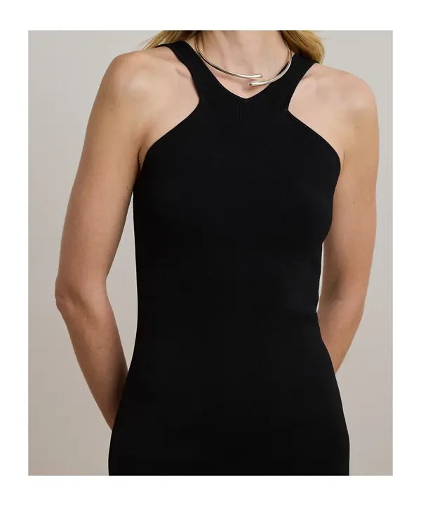 Ralph Lauren Rib-knit Sleeveless Midi Dress